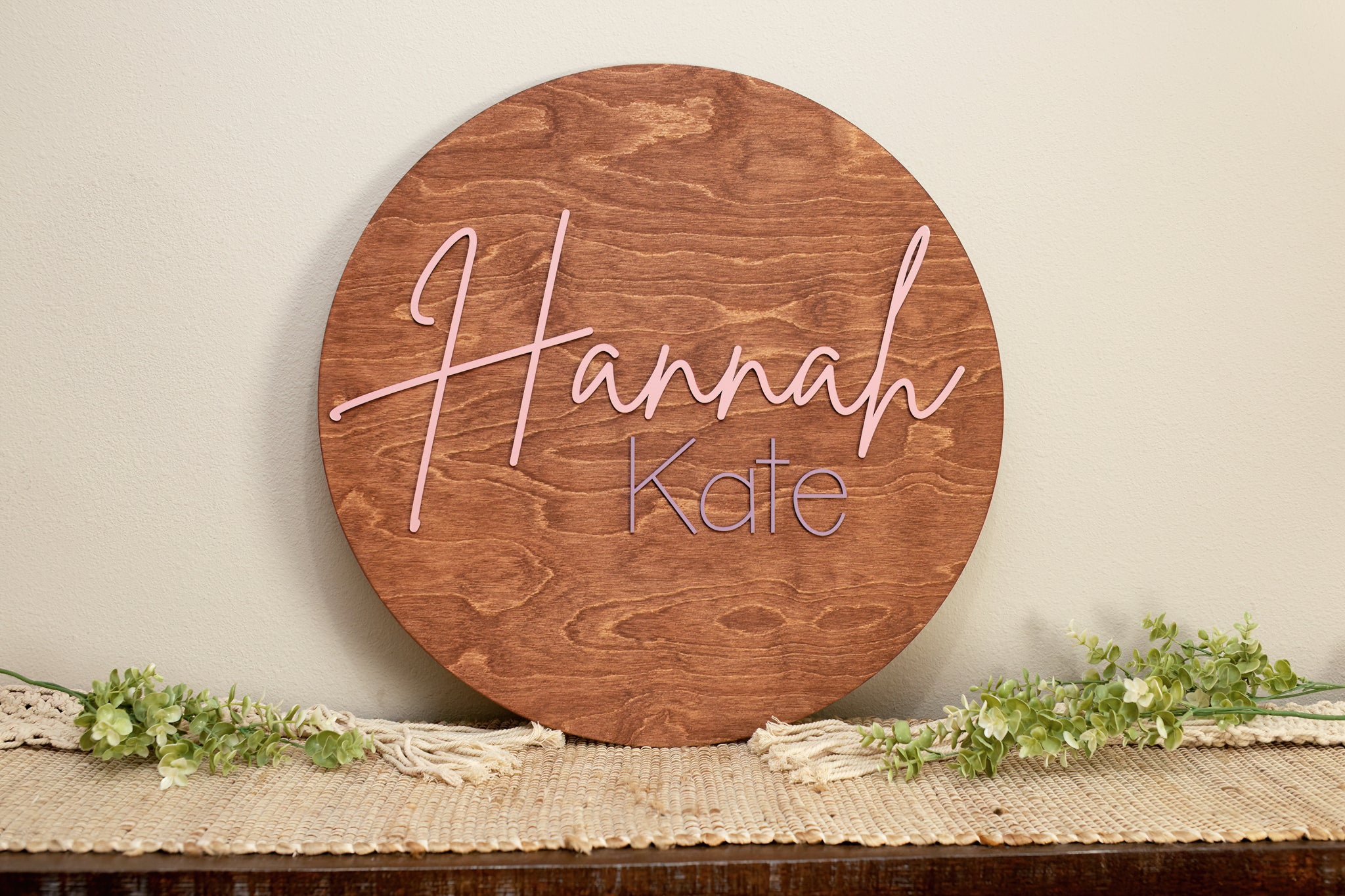 Round Name Sign – Harp & Timbrel